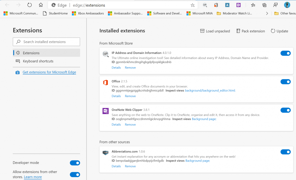 Installing Extensions in Microsoft Edge – Tech Enthusiast UK blog